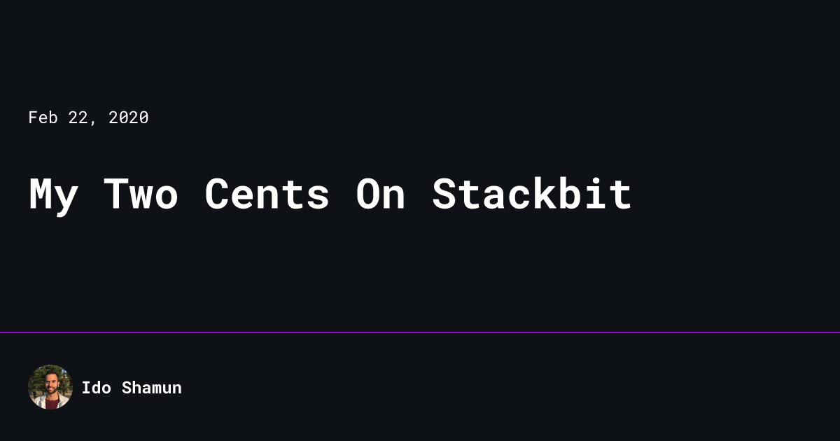My Two Cents On Stackbit